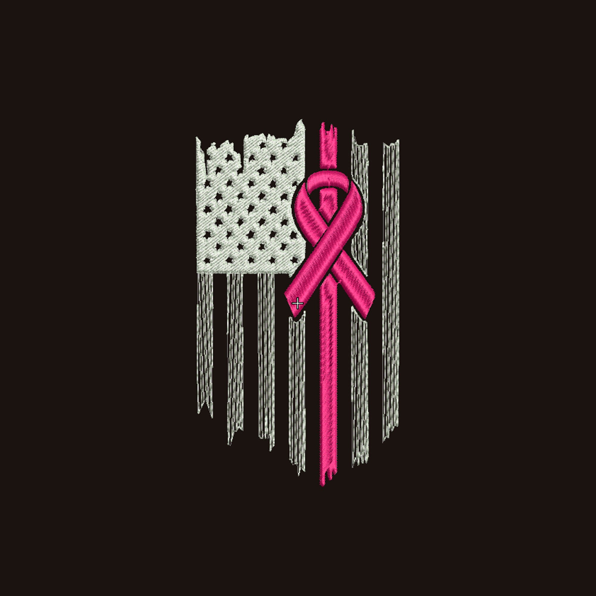 Awareness ribbon embroidery design Cancer ribbon pes file | Etsy