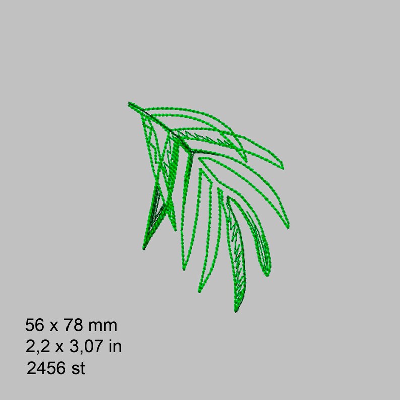 Machine Embroidery Design Leaves Dst Embroidery File Embroidery Flower ...