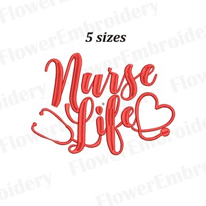 Nurse Machine Embroidery Design Stethoscope Embroidery Stethoscope ...