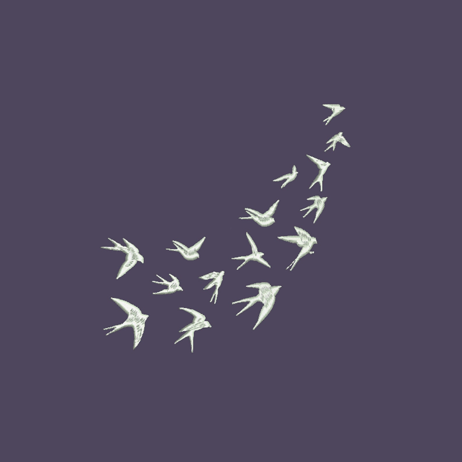 Flock of Birds Embroidery Design Flying Bird Birds Embroidery | Etsy