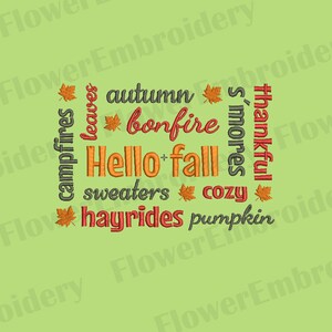 Hello Fall Machine Embroidery Design: Pumpkin Bonfire (10 Formats) - Etsy