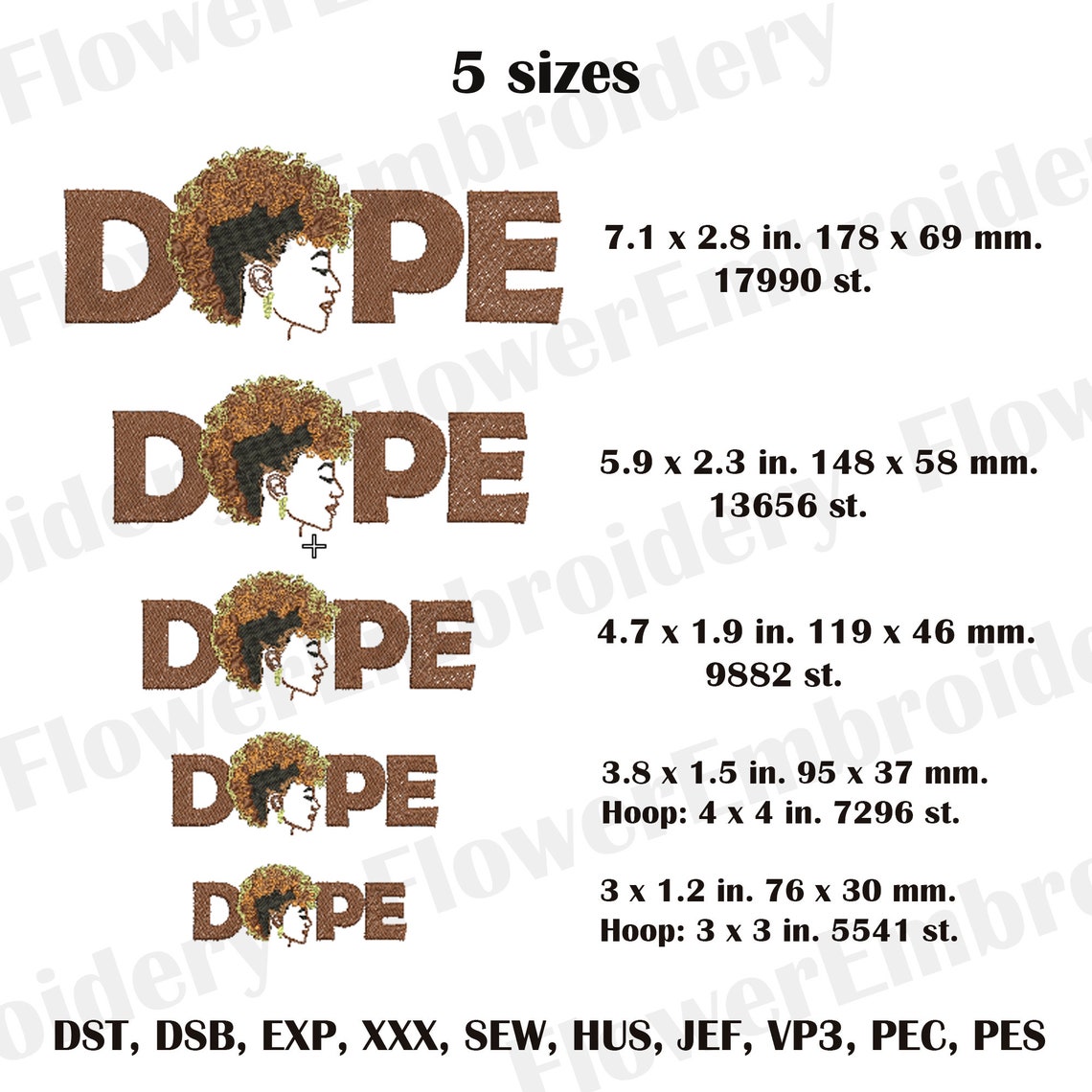 Dope Embroidery Design African American Embroidery Black Woman - Etsy