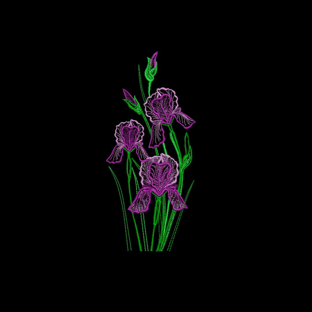 Iris Machine Embroidery Design Embroidery Designs for Machine Iris ...