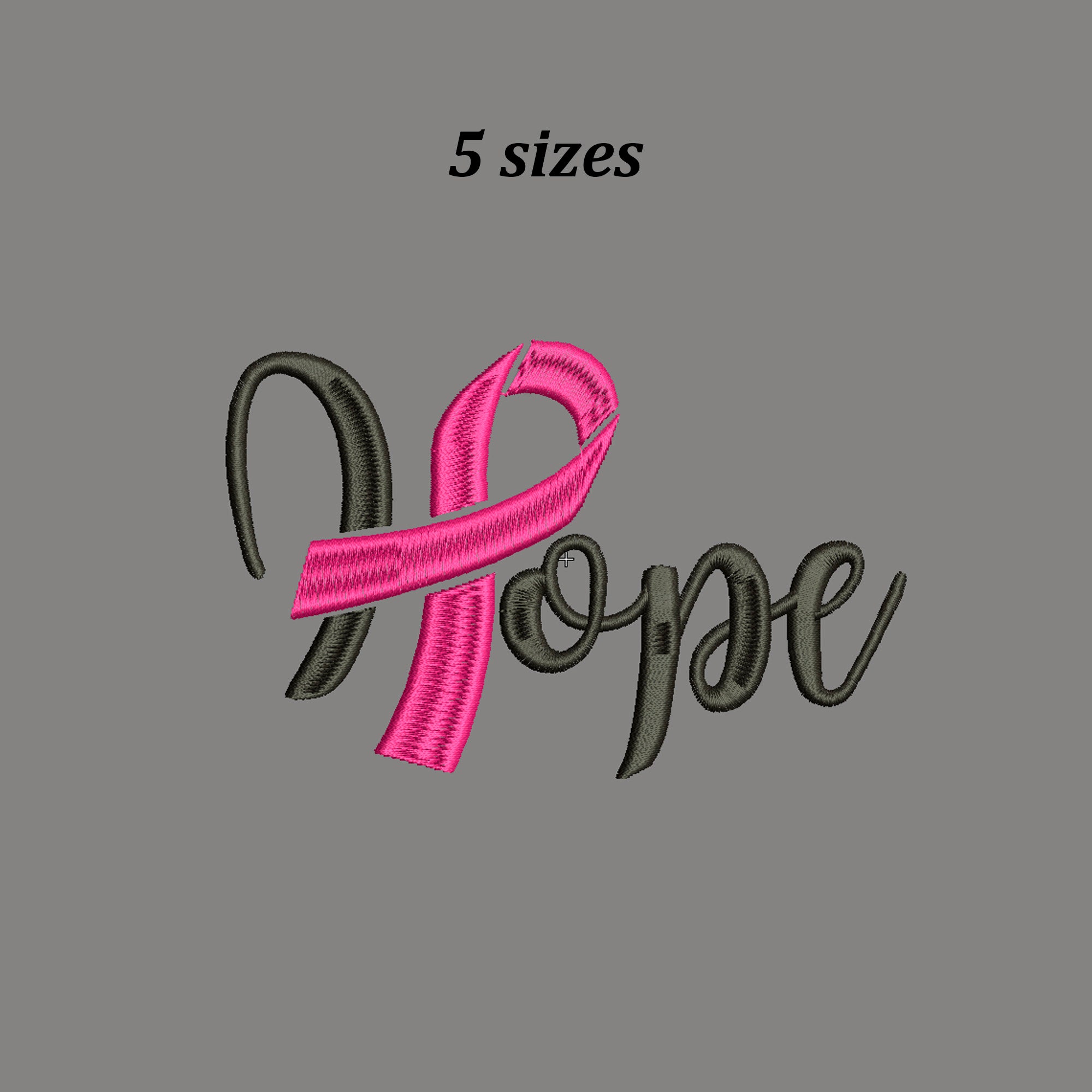 Hope breast cancer design Awareness ribbon embroidery design | Etsy