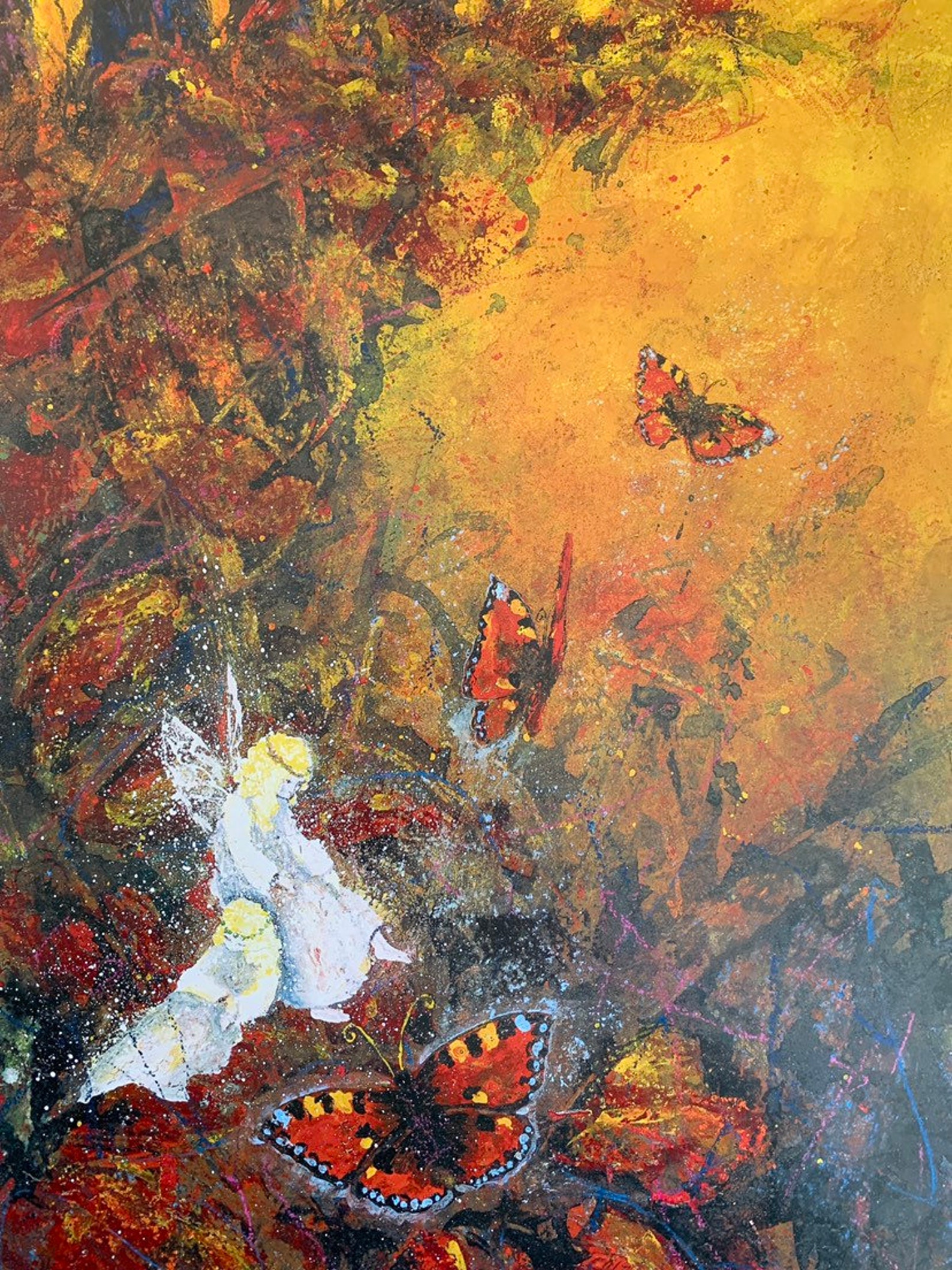 Waldorf Art Print Elves & Butterflies Summer Seasonal - Etsy