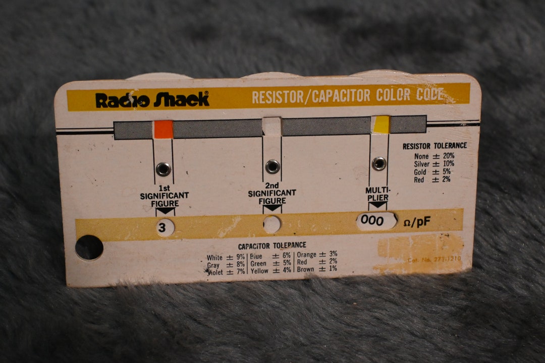 Radio Shack Resistor Capacitor Inductor Color Code 271-1210 - Etsy
