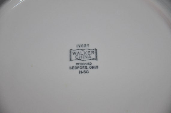 Home & Living Plates Walker China Ivory Rose Color Floral 10 Dinner ...