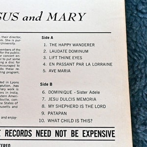 The Singing Nuns of Jesus and Mary Vinyl LP Record - Etsy