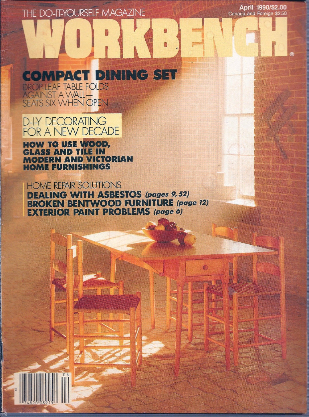 Workbench the Do-it-yourself Magazine April 1990 - Etsy