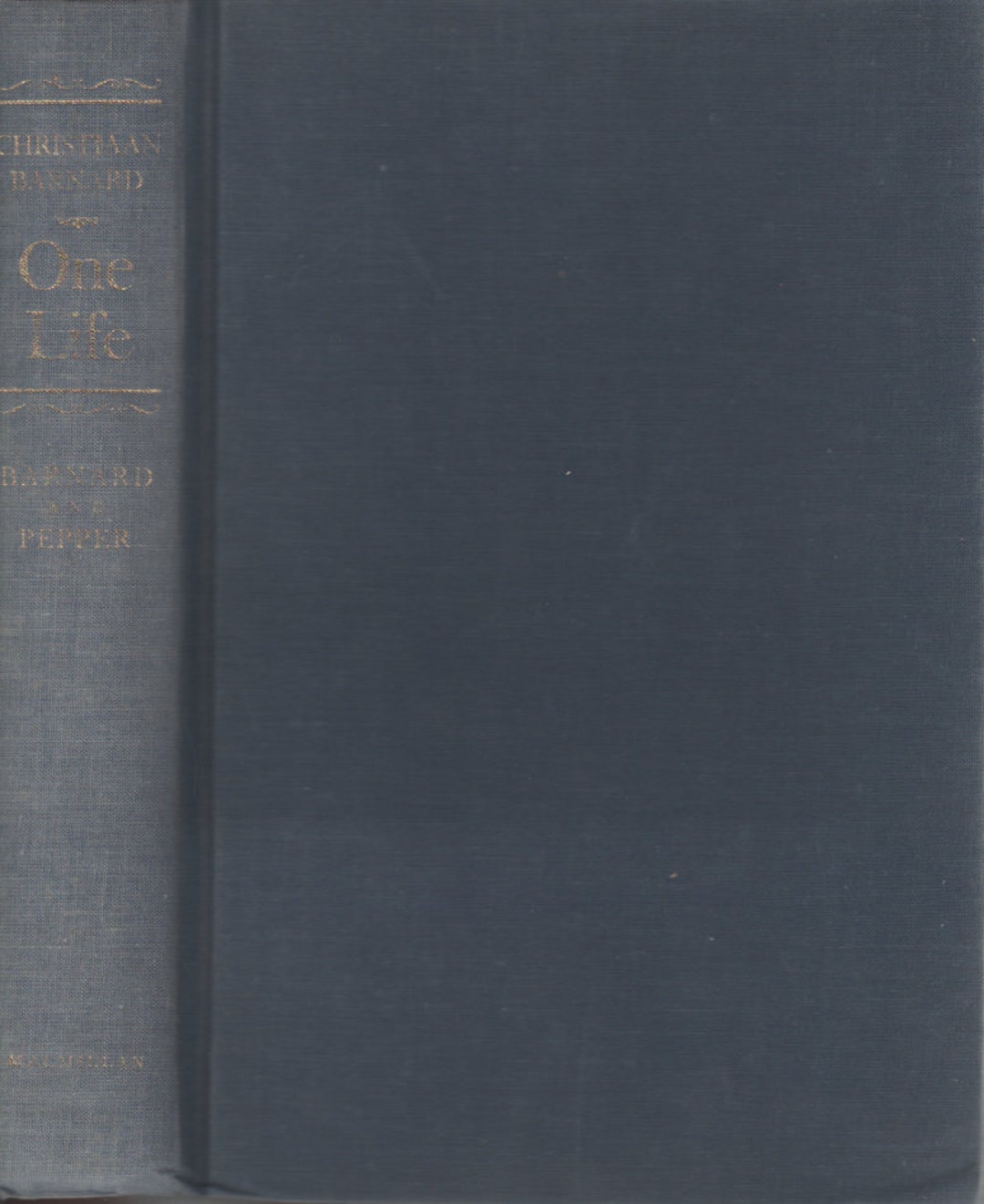 One Life by Christiaan Barnard and Curtis Pepper 1969 Used Book First ...