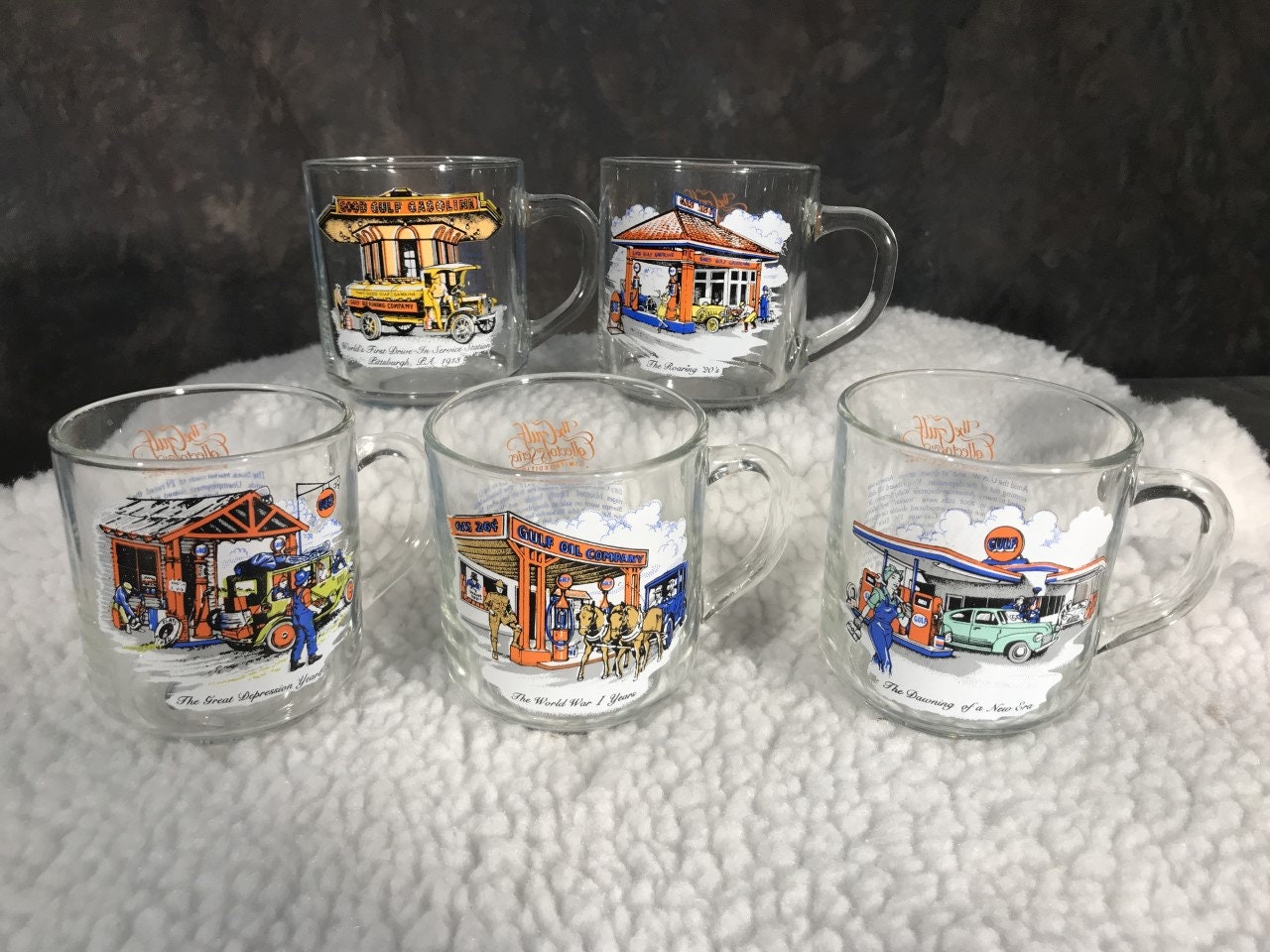 Collectibles Art & Collectibles Lot of 5 Vintage Gulf Oil Collectors ...