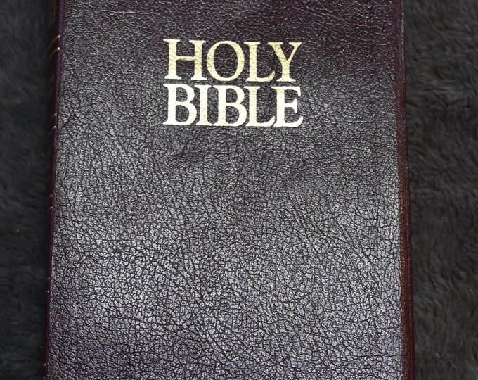 KJV Bible Center Column Reference Bible Burgundy Bonded Leather RL ...