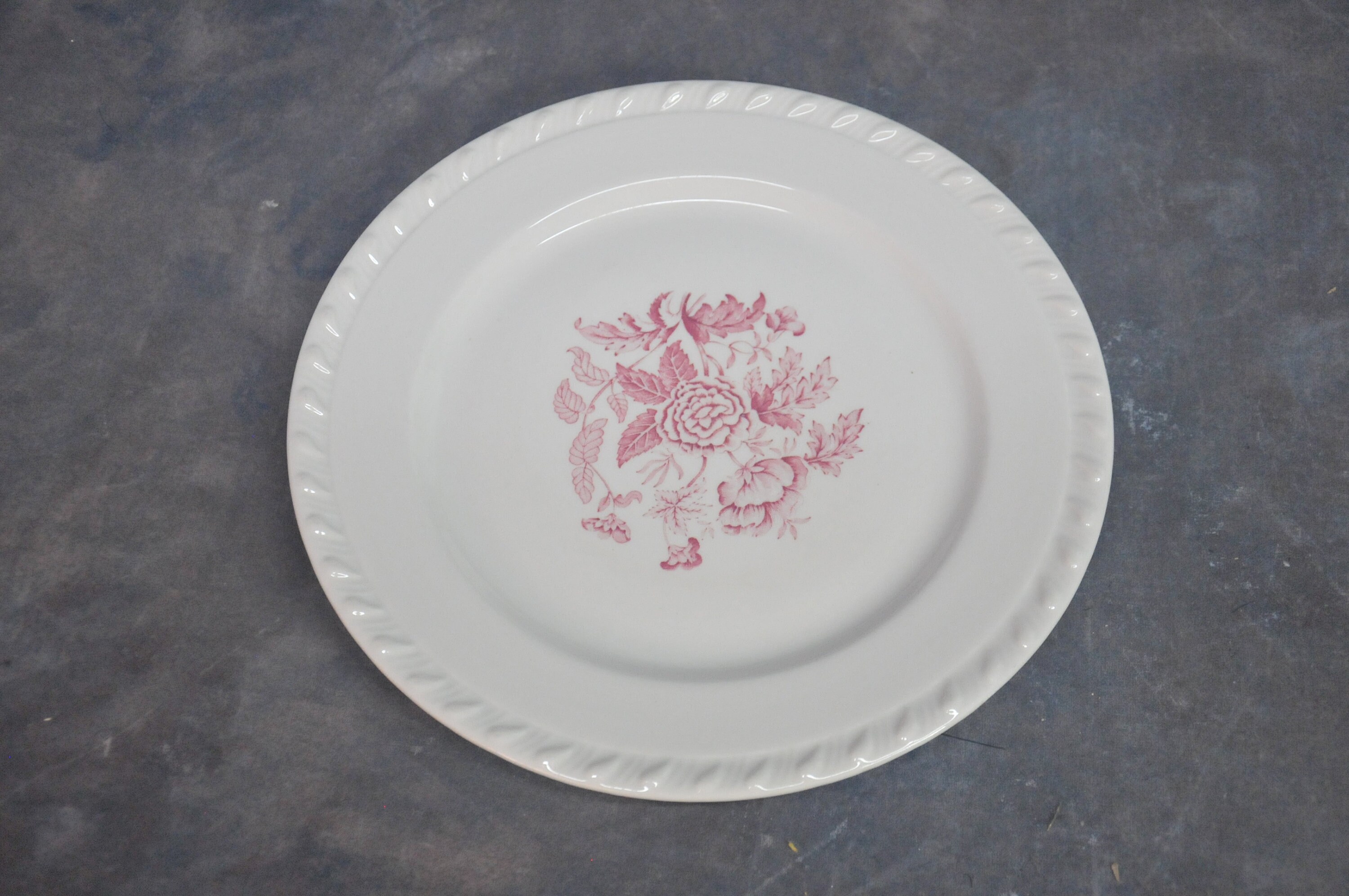Home & Living Plates Walker China Ivory Rose Color Floral 10 Dinner ...