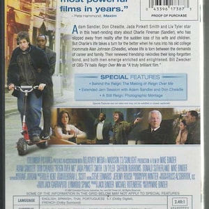Reign Over Me 2007 DVD Adam Sandler and Don Cheadle A Powerful Film - Etsy