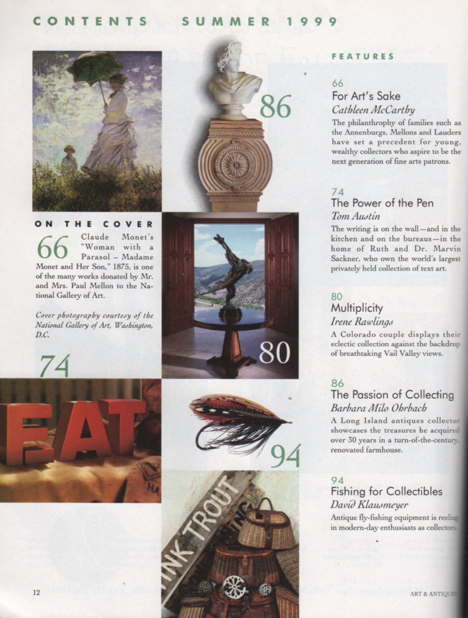 Art & Antiques Magazine Summer 1999 Top Art Gifts Premier | Etsy