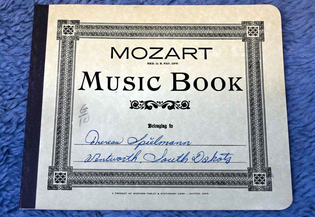 Mozart Music Book Blank Western Tablet - Etsy
