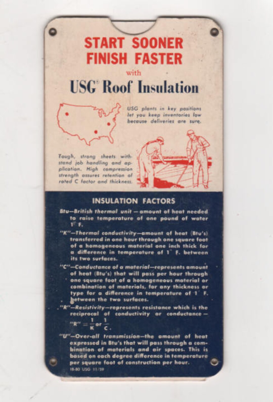 Start Sooner Finish Faster With USG Roof Insulation Card 18-80 - Etsy