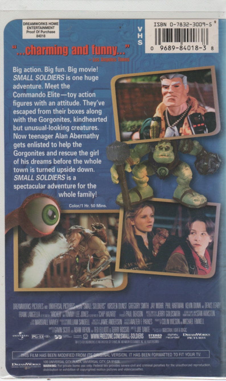 Small Soldiers VHS 1998 PG-13 Smart Funny and Action Packed - Etsy
