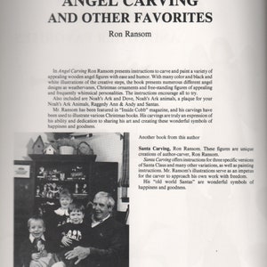 Angel Carving and Other Favorites 1988 Book by Ron Ransom With Patterns ...
