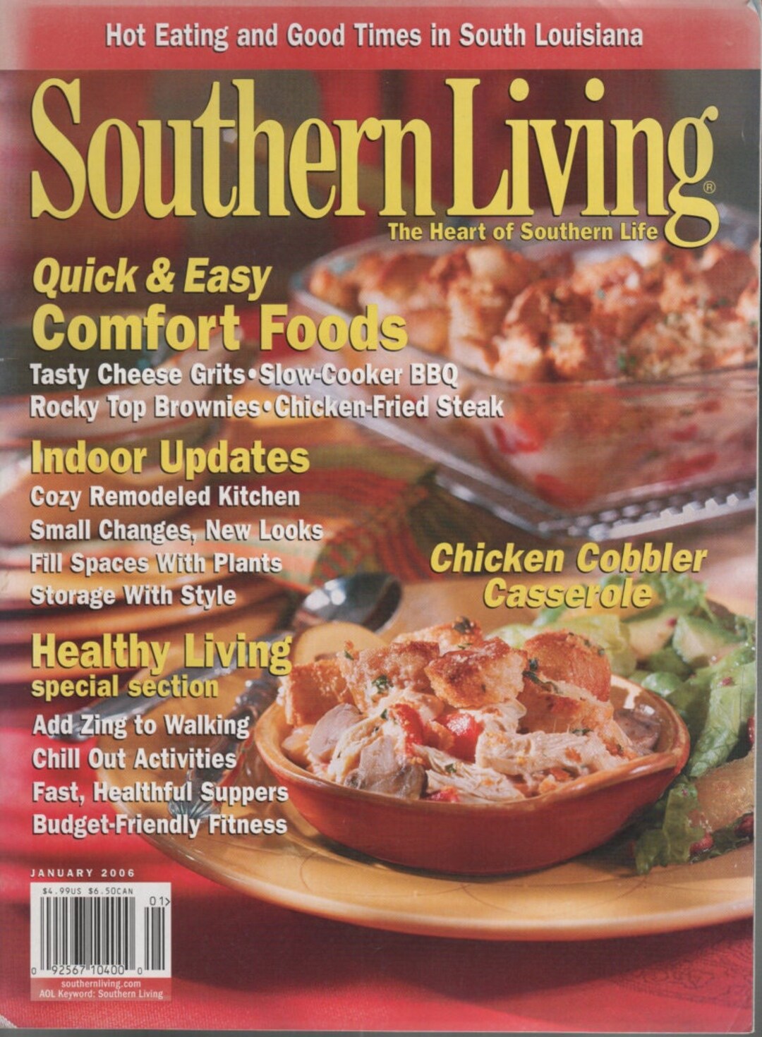 Southern Living Magazine January 2006 Hot Eatting and Good Times in ...