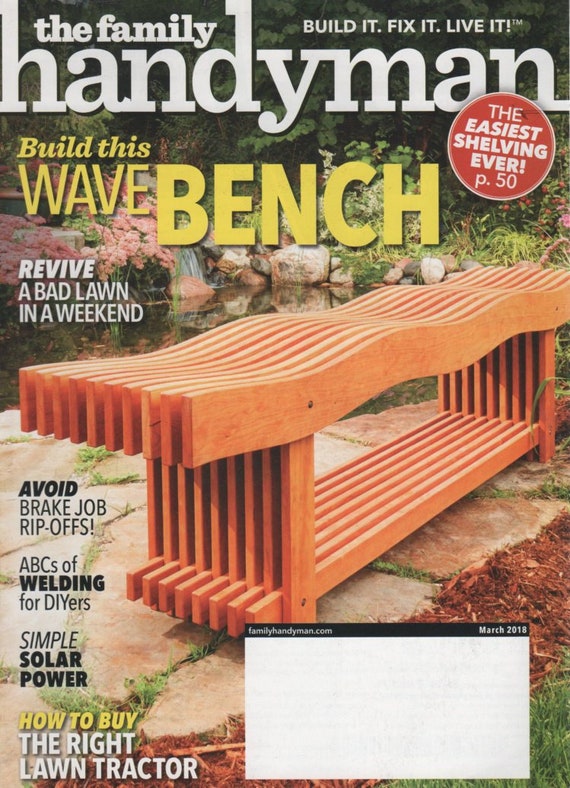 The Family Handyman Magazine March 2018 Wave Bench ABC of | Etsy