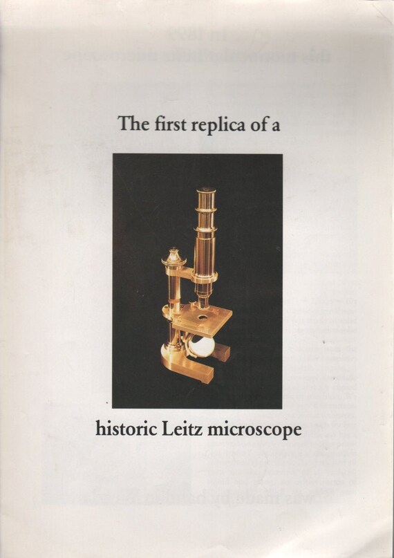 Leitz the First Replica of a Historic Leitz Microscope Three - Etsy