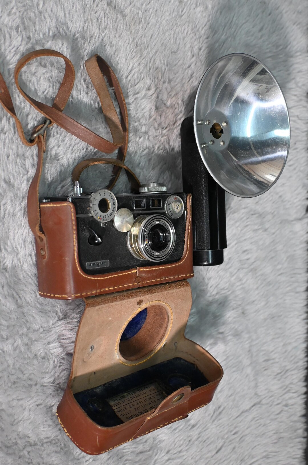 Argus C3 Color Matic 35 Mm Range Finder Camera the Brick F 3.5 Flash ...