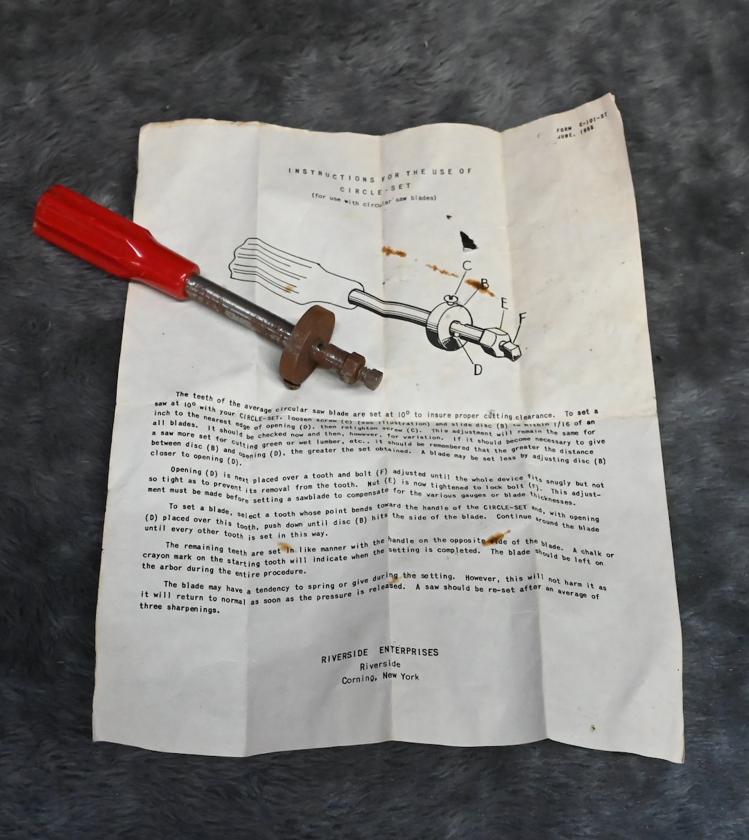 Circle-set Circular Saw Teeth Setting Tool Riverside Enterprises - Etsy