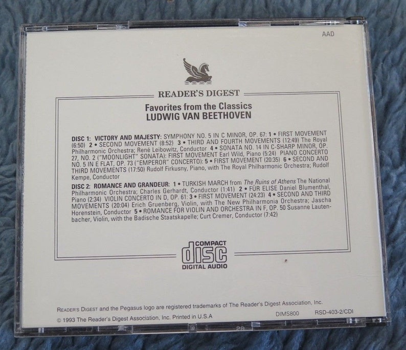 Ludwig Van Beethoven DVD Set of Two by Reader's Digest - Etsy