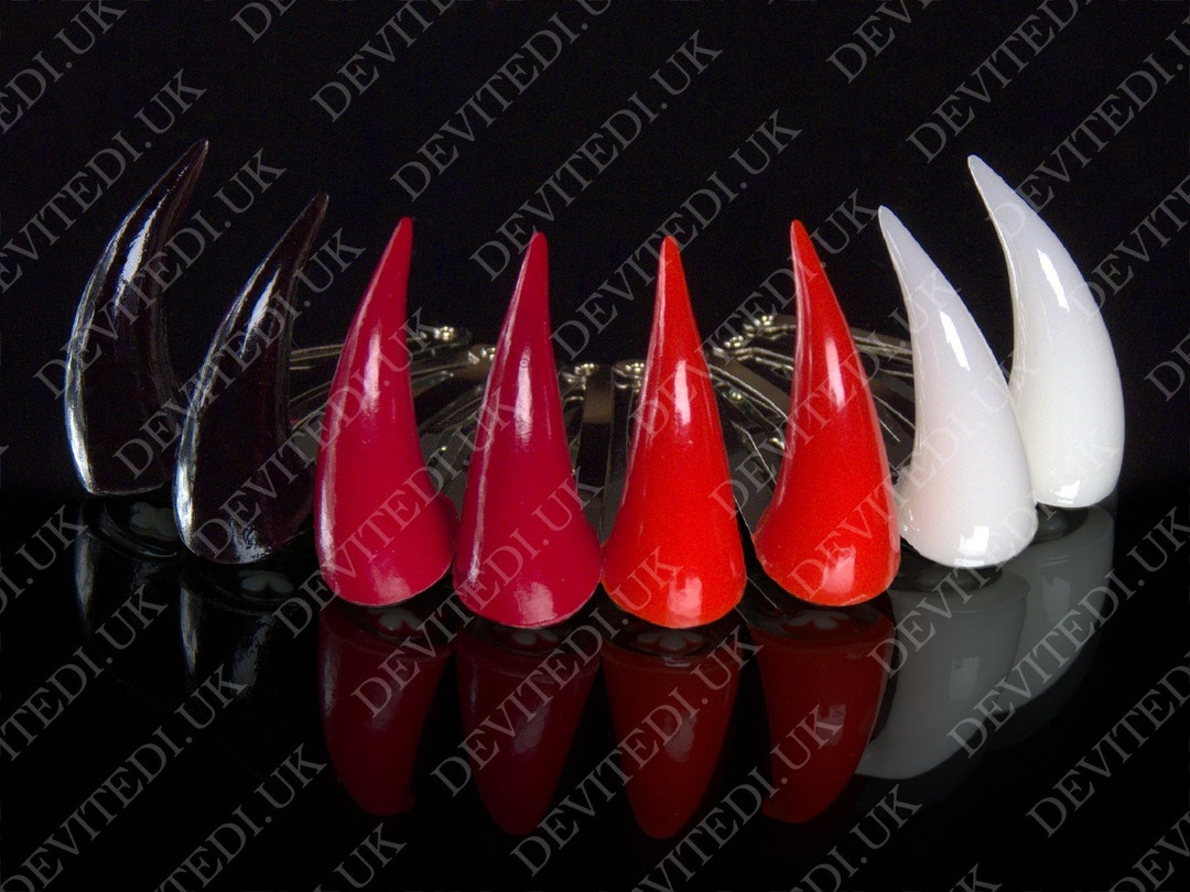 Horn Clips Devil Oni Demon Horns Tiny Mini Hairclips for Costume ...