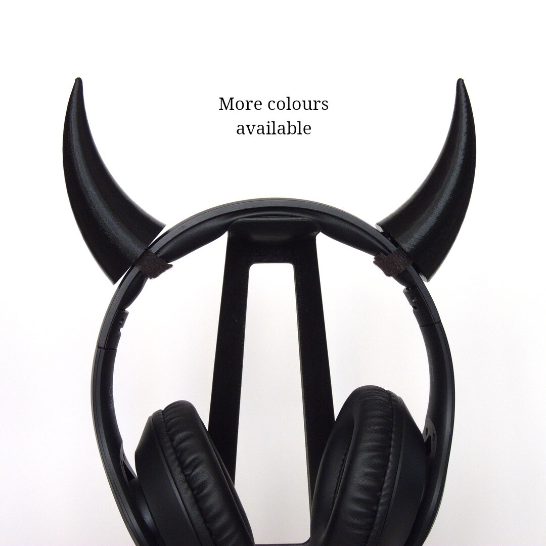 Headset Horns Devil | 3D Printed Headphones Accessory | VELCRO® Brand ...