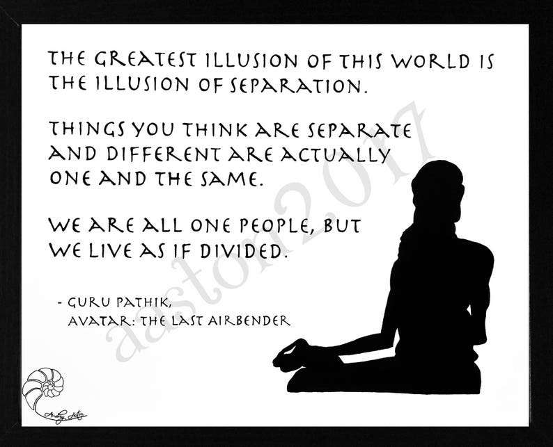 Avatar: the Last Airbender Guru Pathik Hand Drawn Quote - Etsy