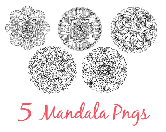 Mandala png mandala svg mandala dxf commercial use | Etsy