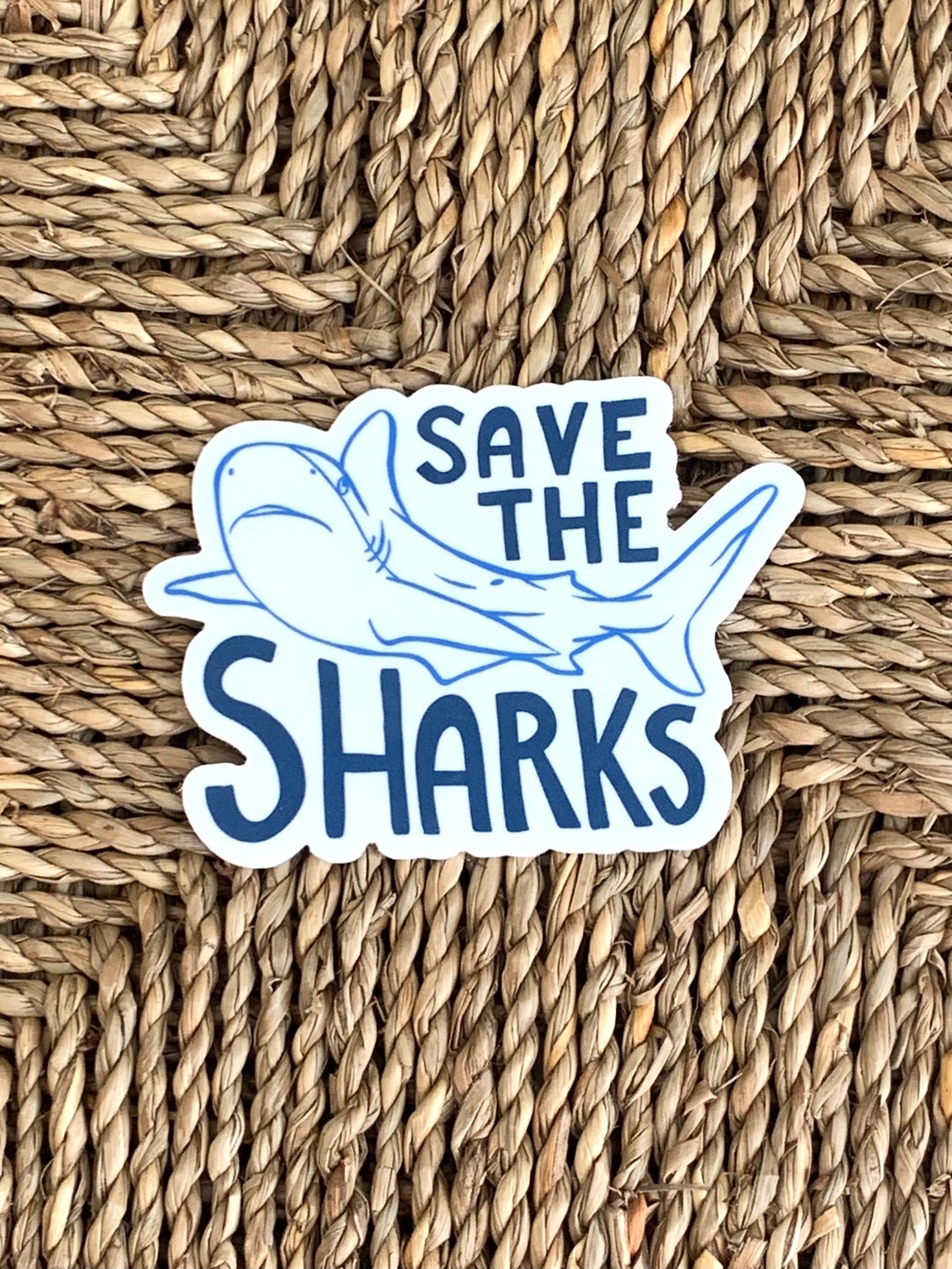 Save the Sharks Sticker Ocean Animal Lover Decal Beach Lover Laptop ...