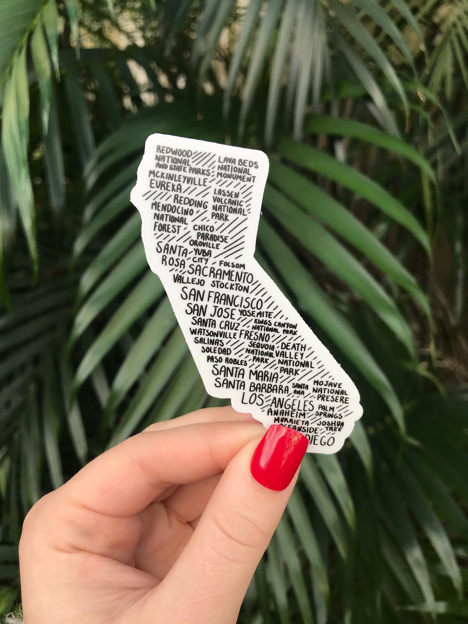 California Sticker Black and White Sticker Laptop Sticker | Etsy