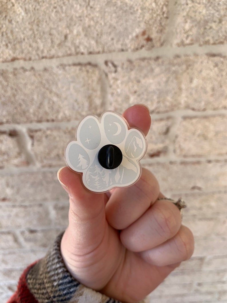 Adventure Dog Paw Pin | Hiking Dog Pin | Jacket Pin | Mountain ...