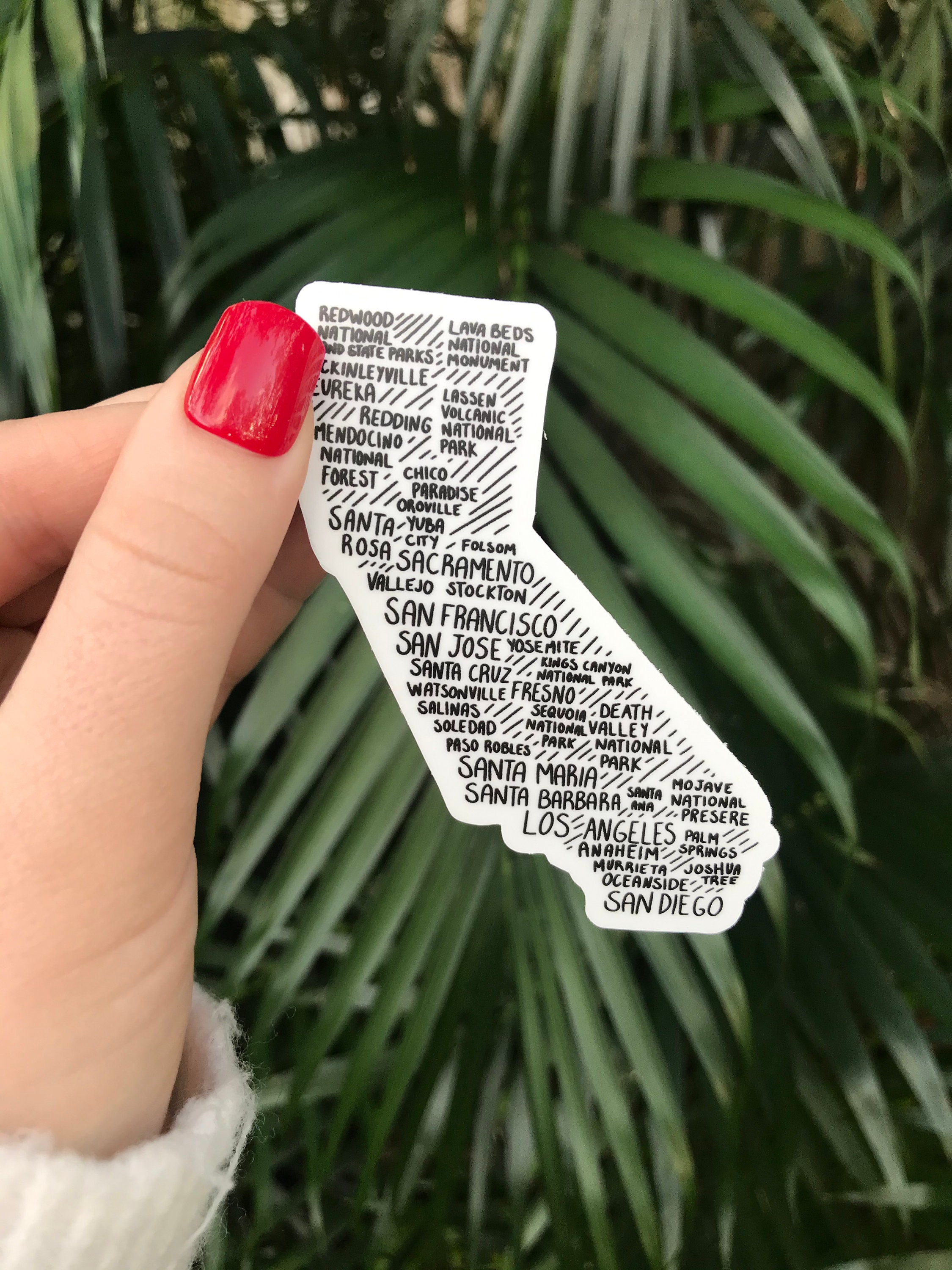 California Sticker Black and White Sticker Laptop Sticker | Etsy