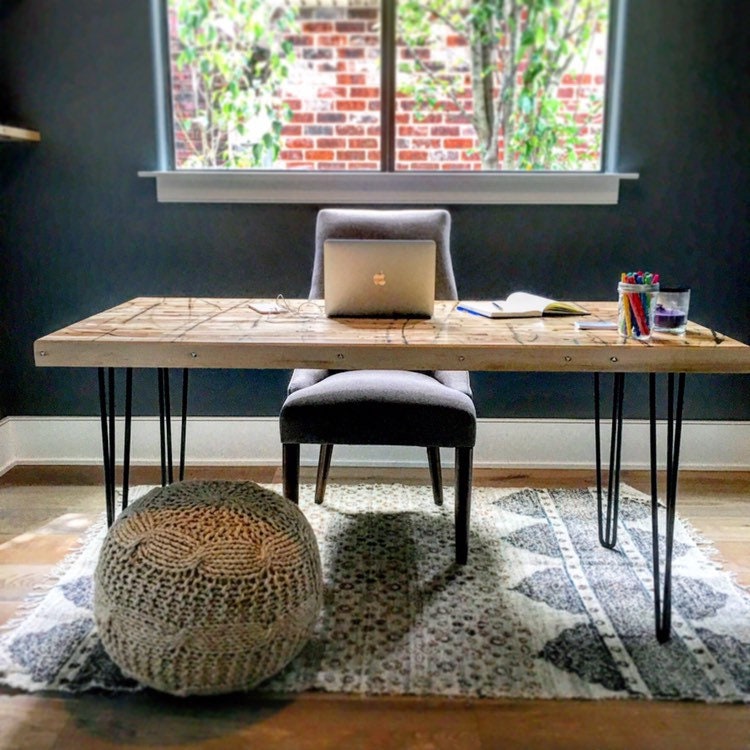 Reclaimed Boxcar Flooring Desk - Etsy