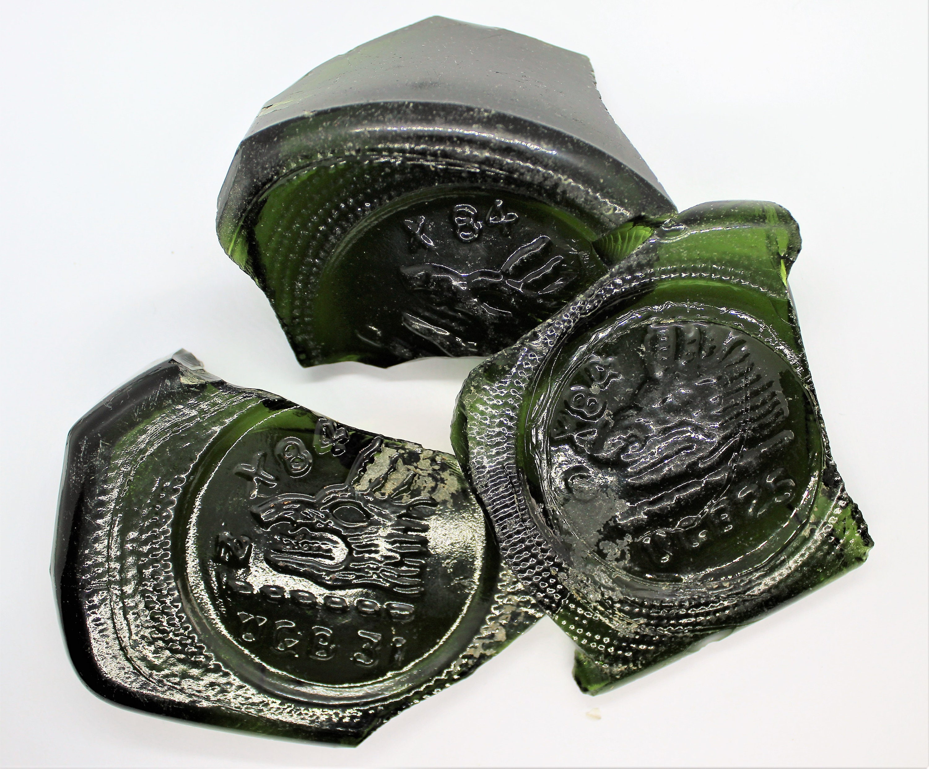 Trio of Partial Boar Head Gordon's Gin Glass Bottle Bases - Etsy