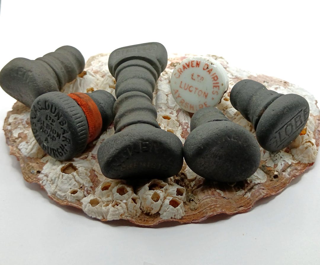 Sea Worn Scottish Vulcanite Stoppers Fm Dunbar's Lost Outdoor Bathing ...