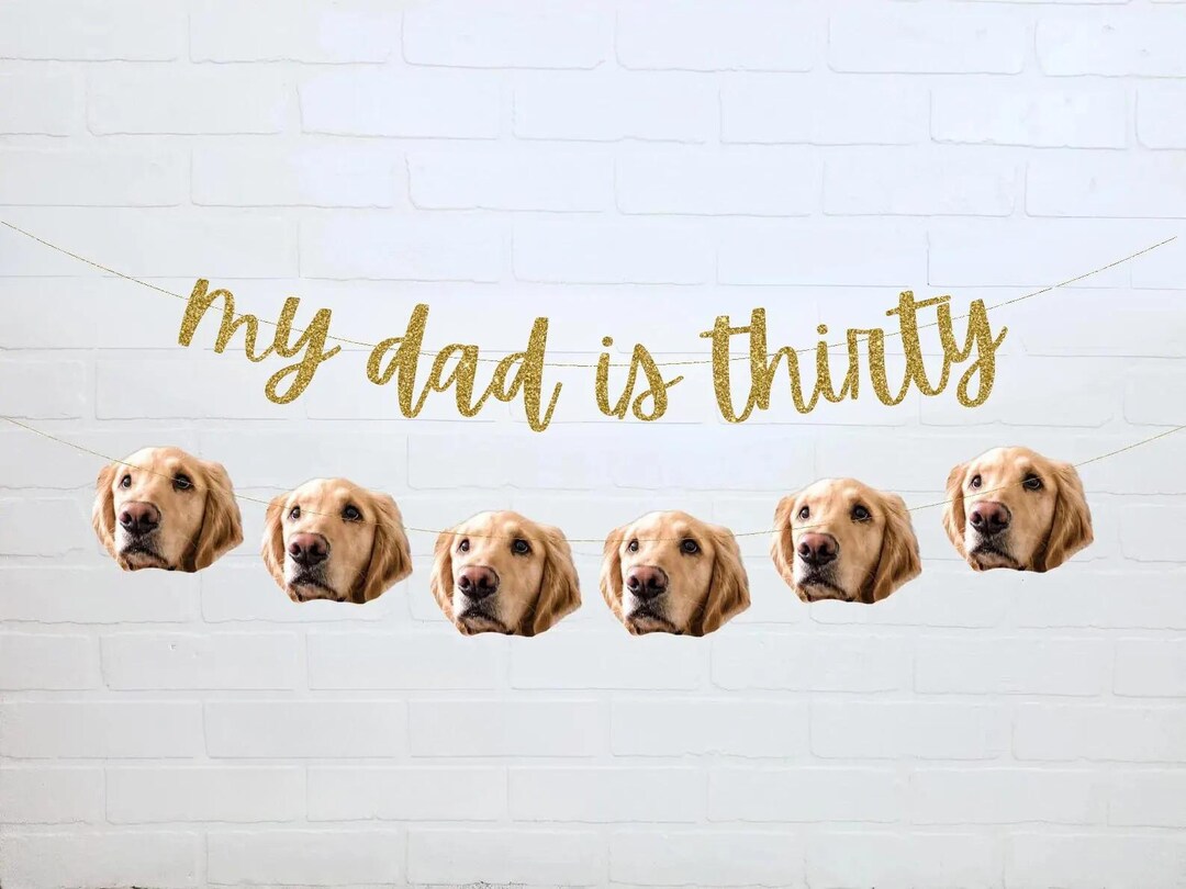 30th Birthday Banner + Dog Garland DUO | 30th Birthday for Him ...