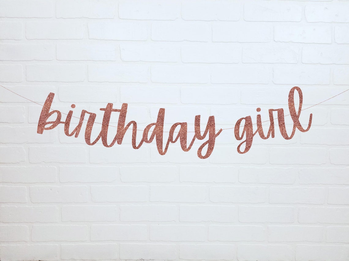 Birthday Girl Banner Happy Birthday Banner Birthday for - Etsy