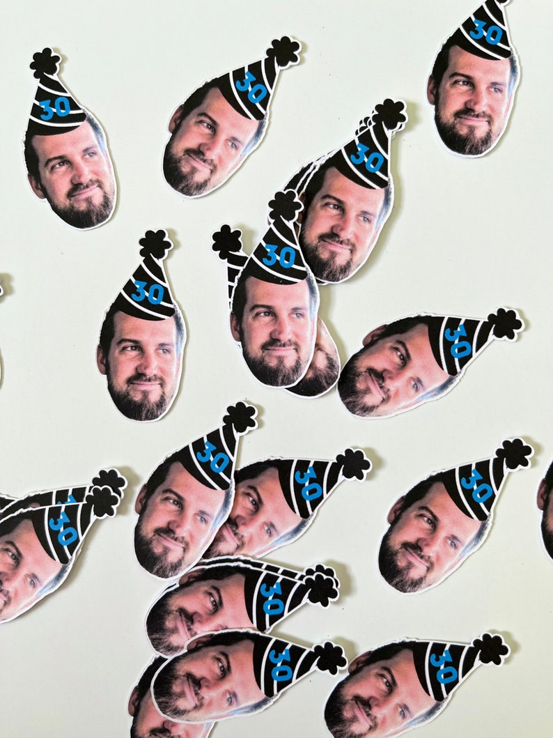 Custom Face Confetti Personalized Birthday Decorations - Etsy