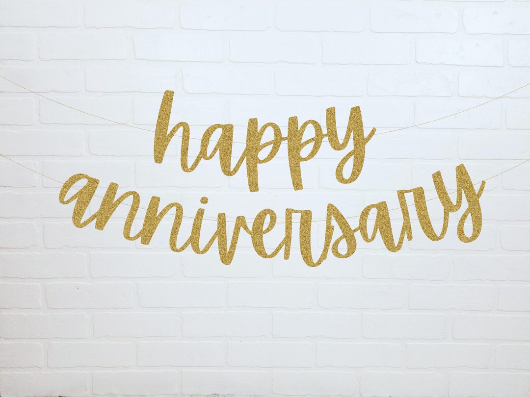 Happy Anniversary Banner | Anniversary Party Decorations | Anniversary ...