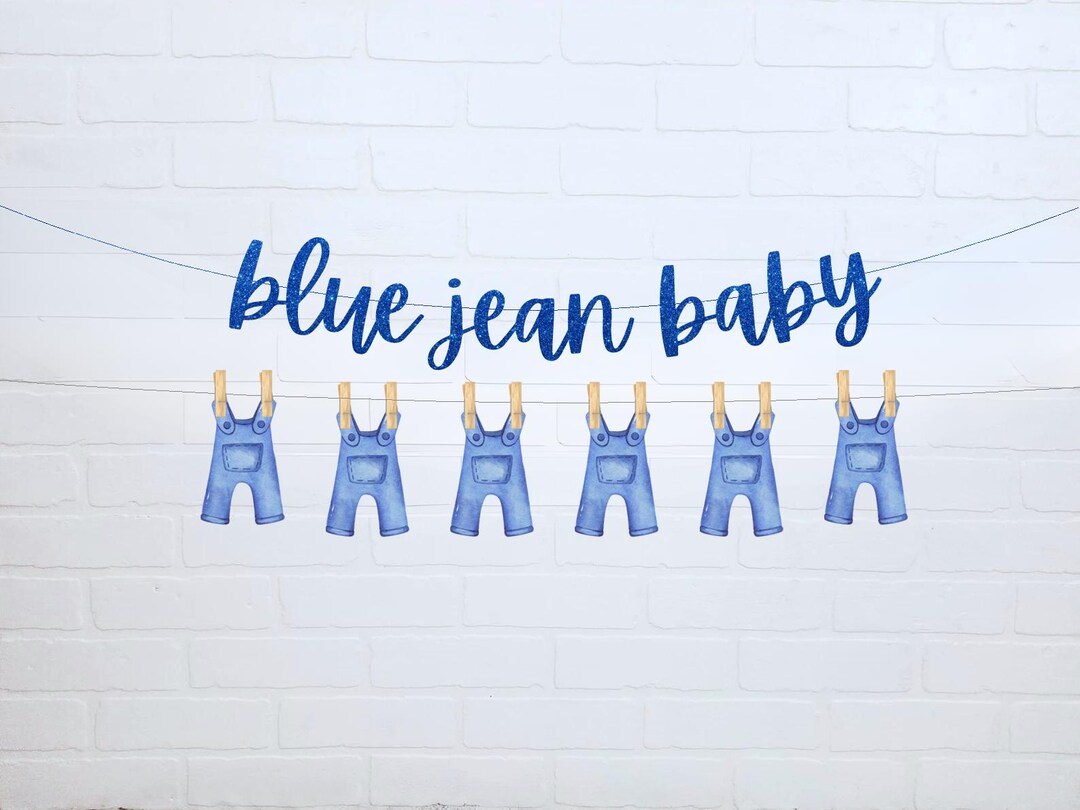 Blue Jean Baby Shower Banner | Blue Jean Baby Decorations | Baby Shower ...