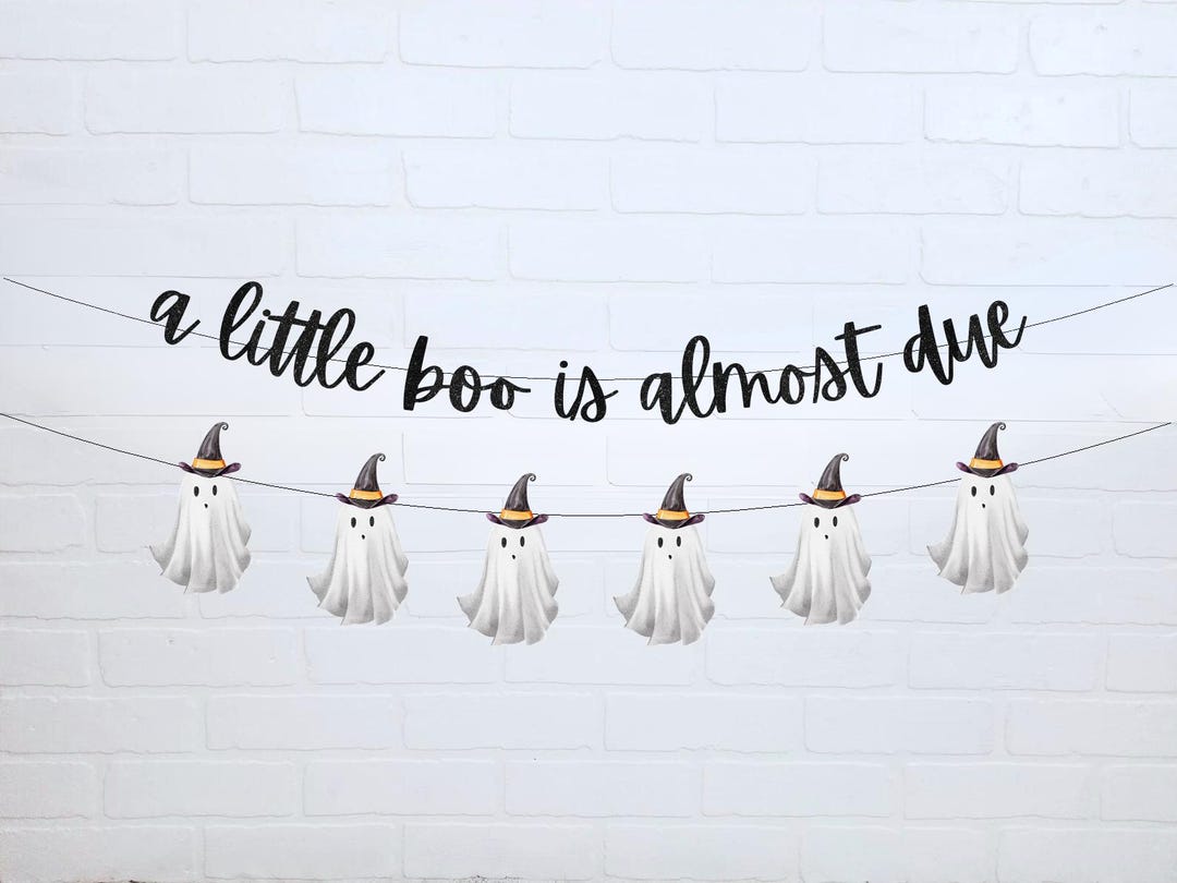 A Little Boo is Almost Due | Halloween Baby Shower | Party Banner - Etsy