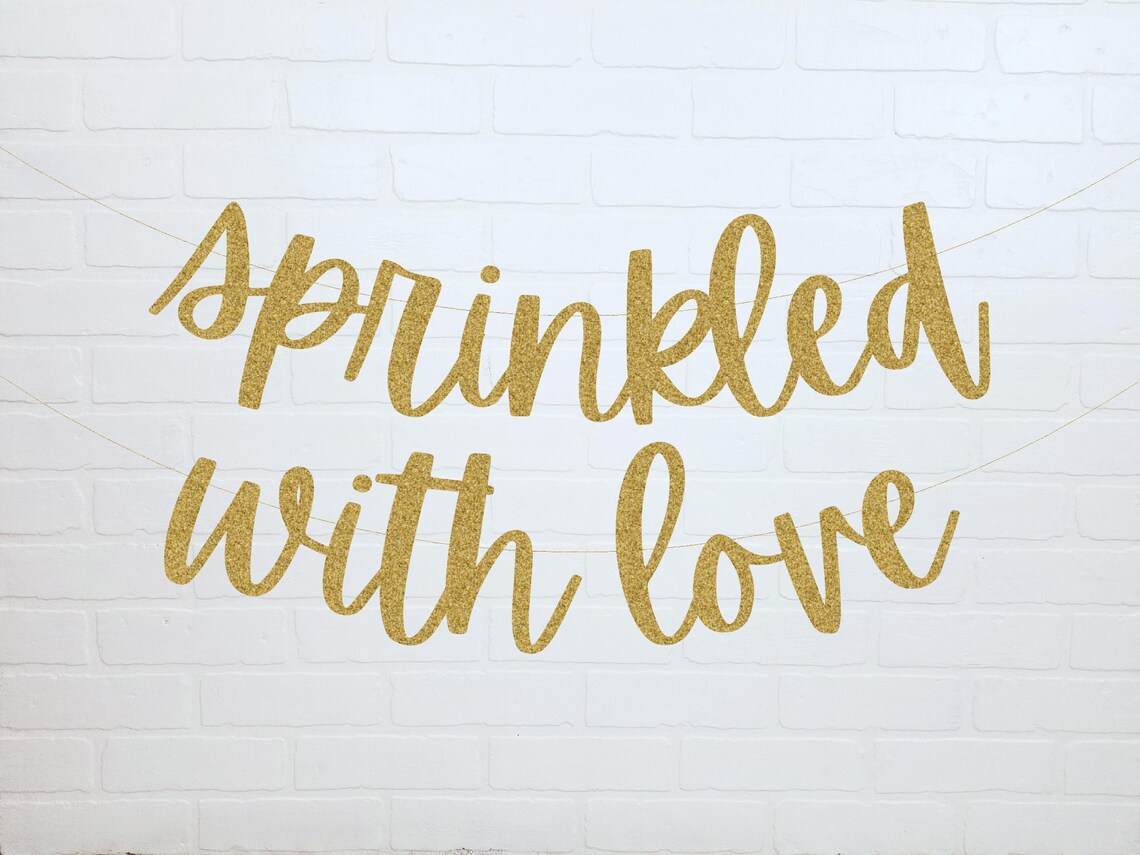 Sprinkled With Love | Baby Sprinkle Banner | Baby Sprinkle Decorations ...