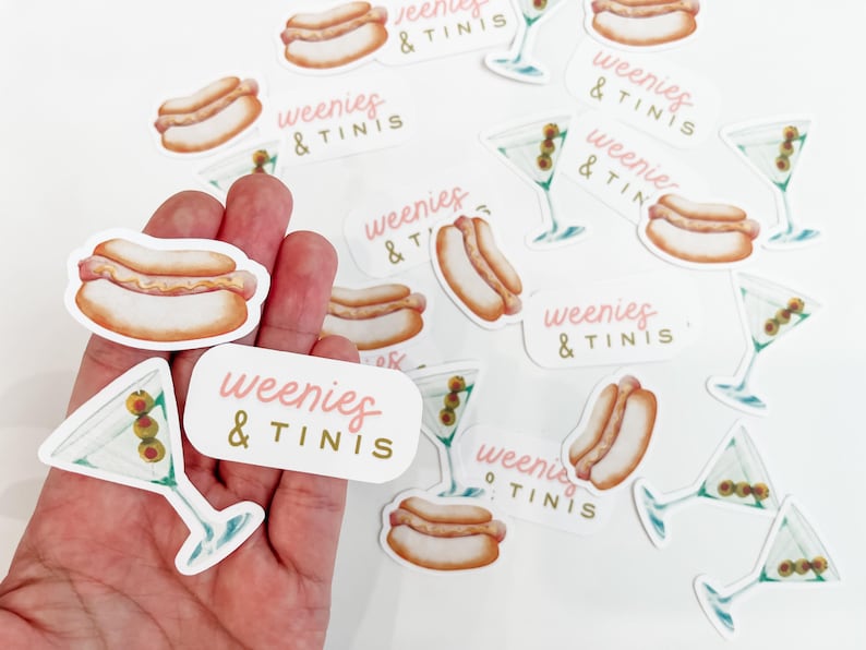 Weenies and Tinis Confetti | Weenies and Martinis Bachelorette ...