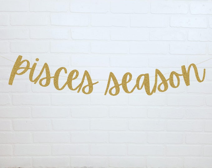 Pisces Birthday Banner, Pisces Season Birthday, Pisces Party ...