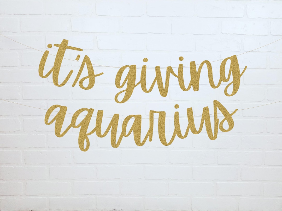 Aquarius Birthday Banner | Aquarius Birthday | Adult Birthday Party ...